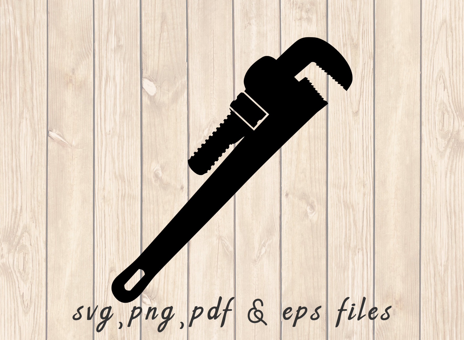 Pipe Wrench Silhouette