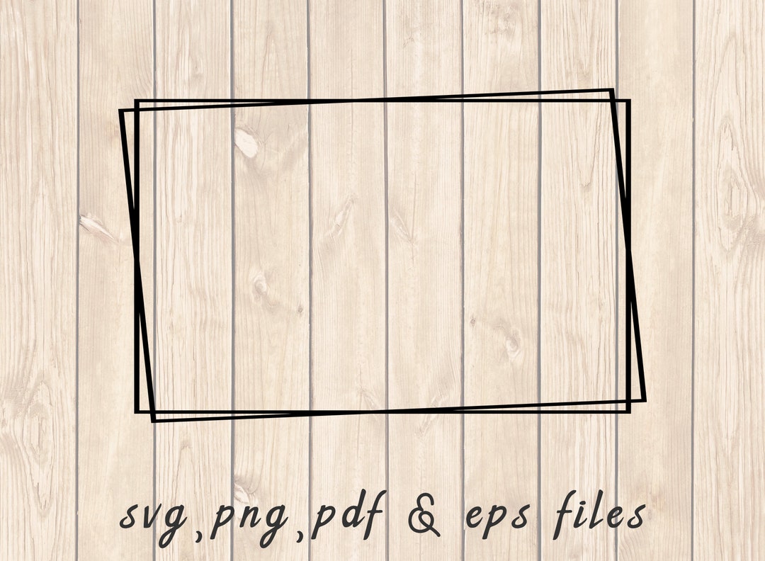 Double Rectangle Frame SVG PNG PDF Craft Cutting File - Etsy