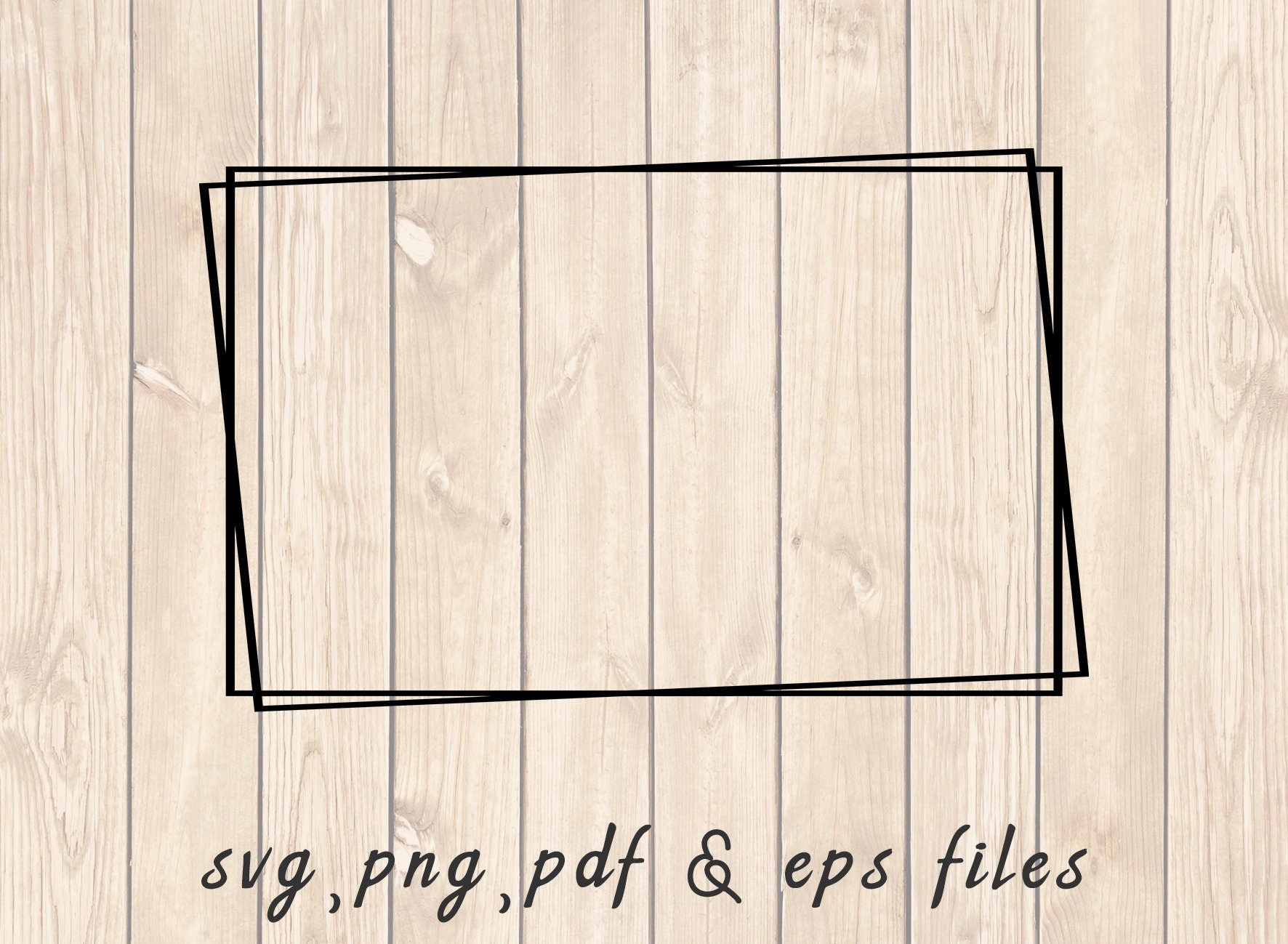 Double Rectangle Frame SVG PNG PDF Craft Cutting File - Etsy