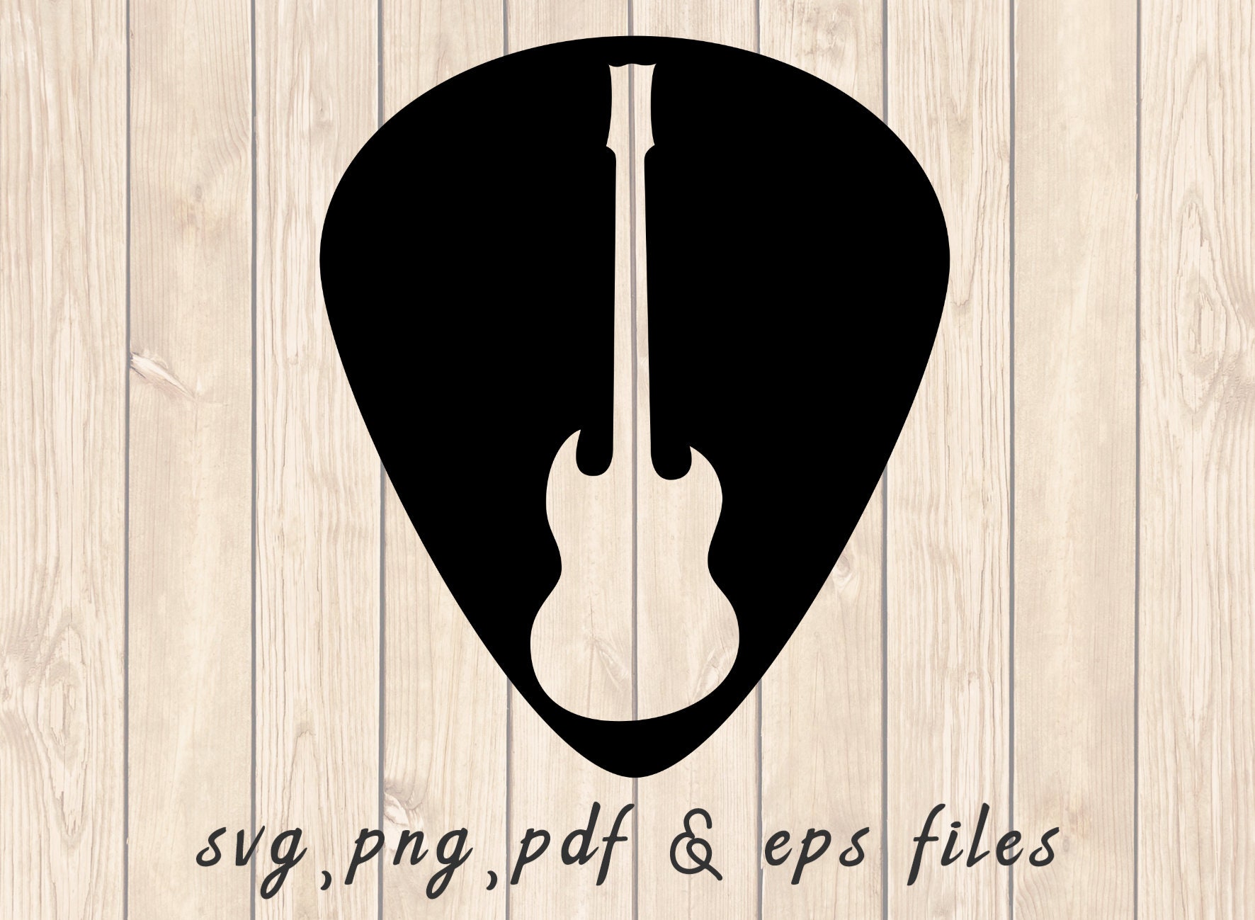 Rock Guitar Pick SVG PNG PDF Craft Cutting File - Etsy