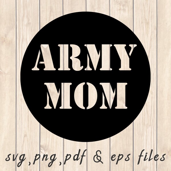 Army Mom Svg - Etsy