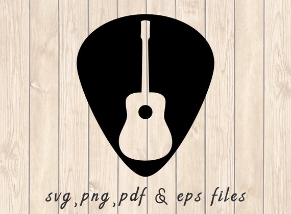 Acoustic Guitar Pick SVG PNG PDF Craft Cutting File | Etsy