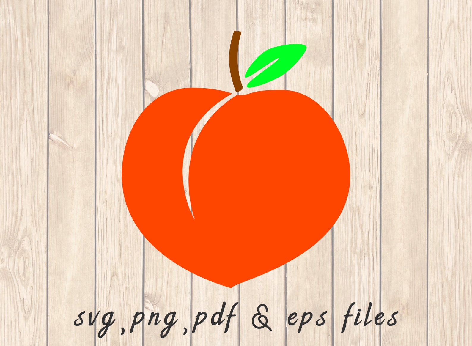 Peach SVG PNG PDF Craft Cutting File - Etsy