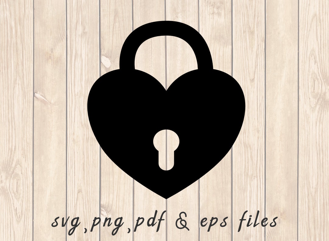 Heart Lock Svg Png Pdf Craft Cutting File - Etsy Australia