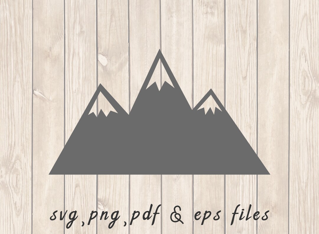 Simple Mountains SVG PNG PDF Craft Cutting File - Etsy UK