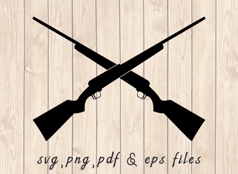 Crossed Hunting Rifles Silhouette SVG PNG PDF Craft Cutting File - Etsy ...