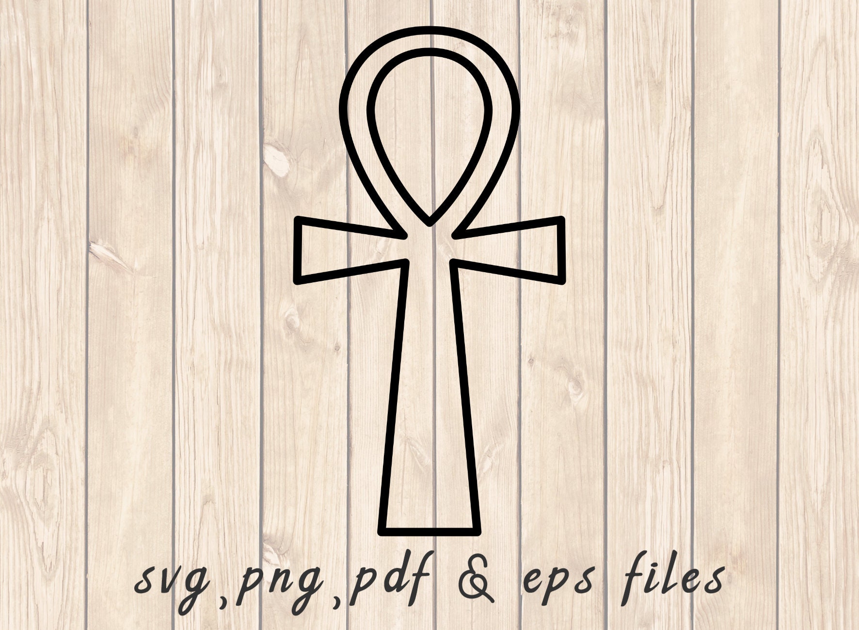 Egyptian Ankh Outline