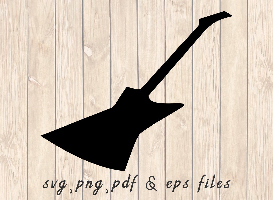 Heavy Metal Guitar SVG PNG PDF Craft Cutting File - Etsy