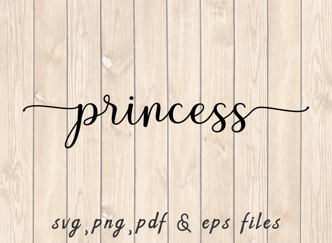 Princess Stylish Text SVG PNG PDF Craft Cutting File - Etsy