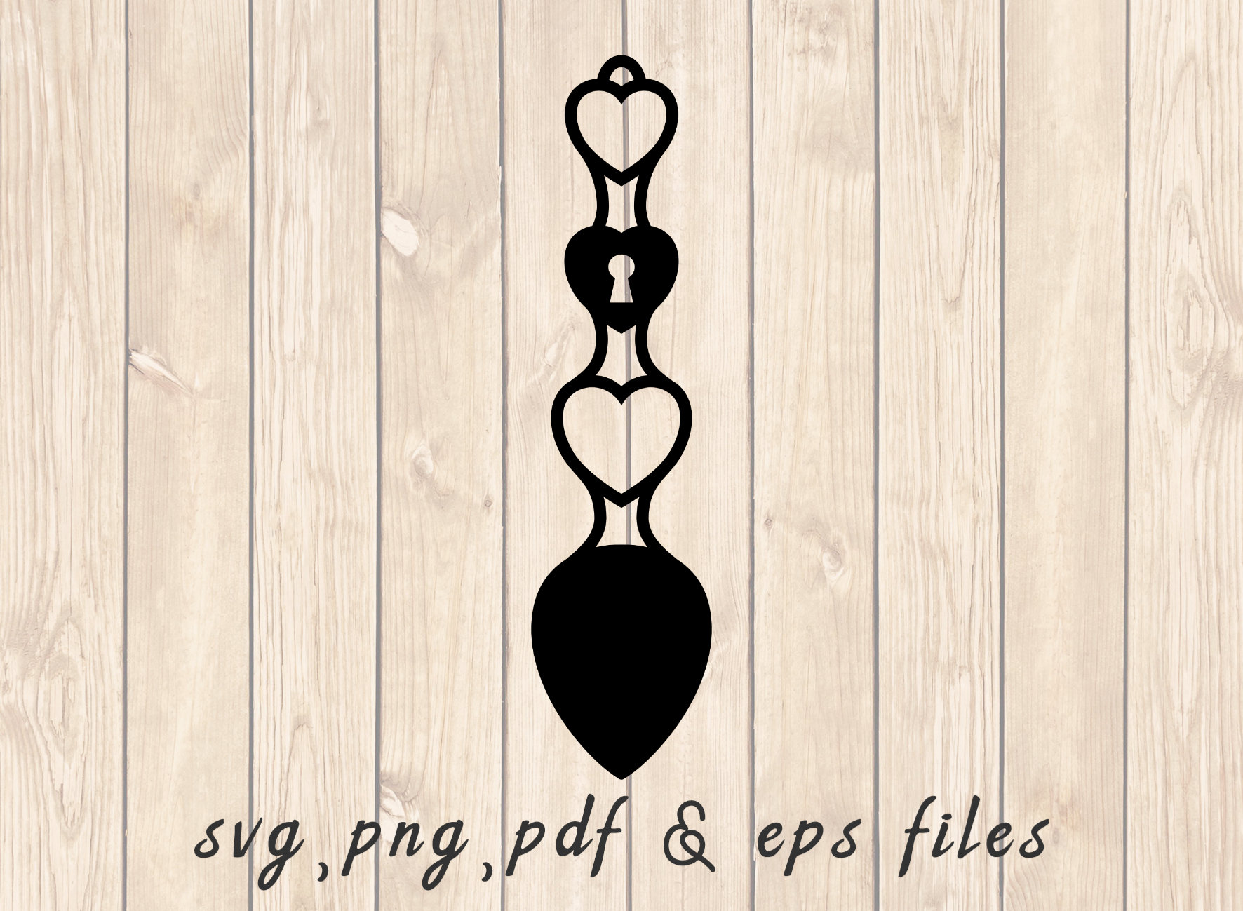 Welsh Heart and Lock Love Spoon SVG PNG PDF Craft Cutting File - Etsy