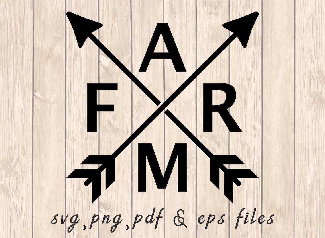 Crossed Farm Arrows SVG PNG PDF Craft Cutting File - Etsy