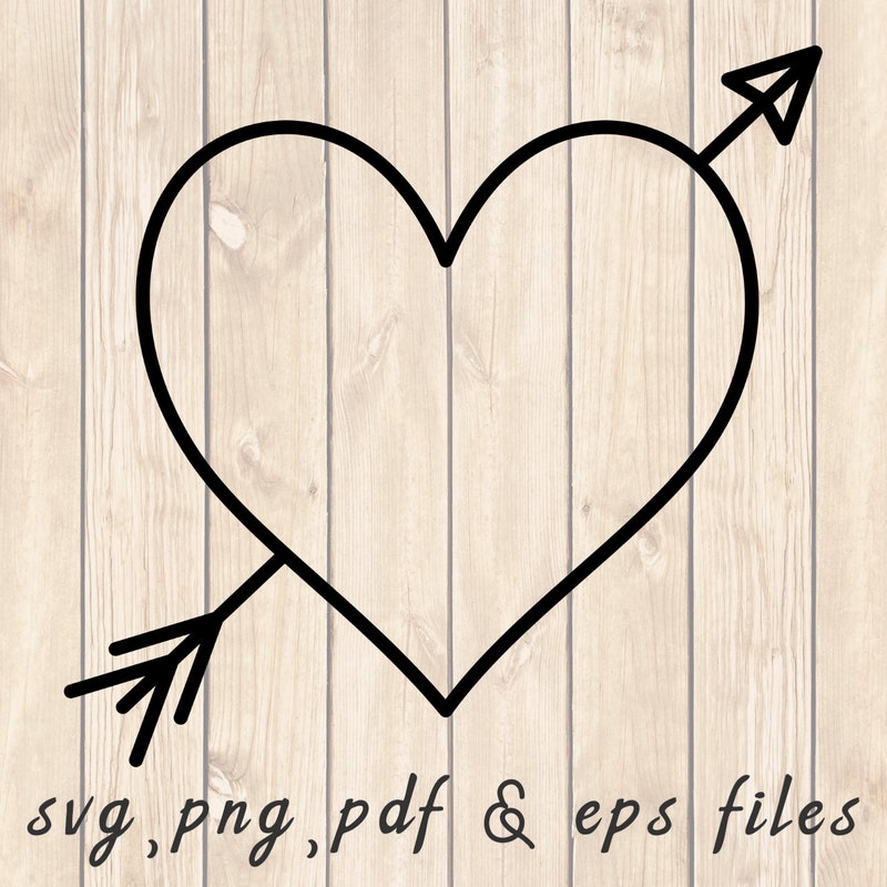 Heart Arrow Clipart - Etsy