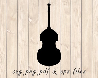 String Bass SVG Cricut & Silhouette Cut Files. Abstract String Double ...