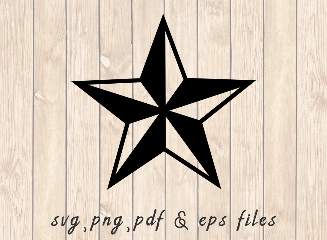 Nautical Star SVG PNG PDF Craft Cutting File - Etsy