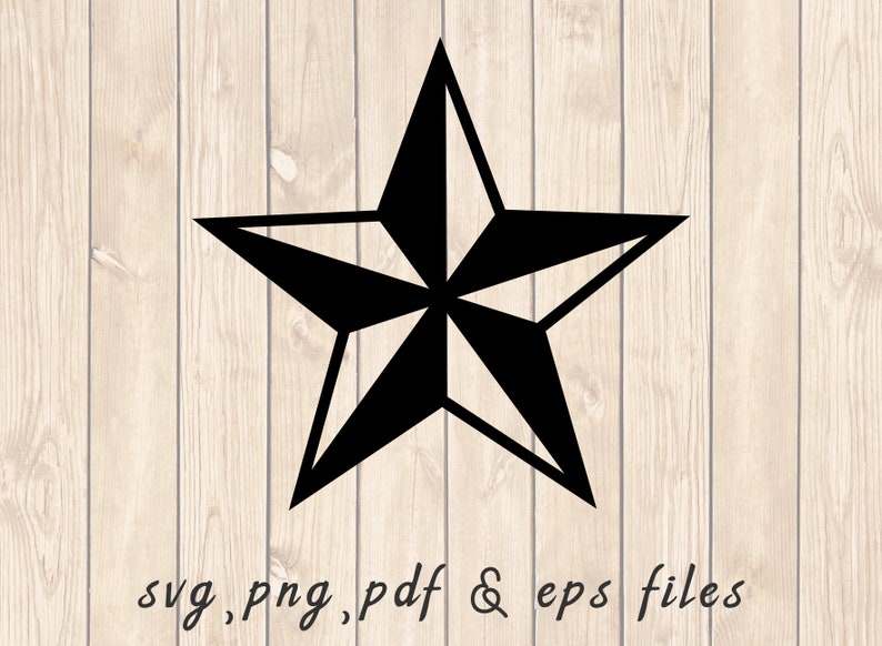 Nautical Star SVG PNG PDF Craft Cutting File - Etsy