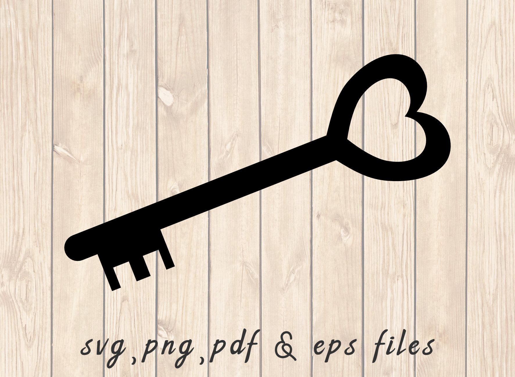 Heart Key Svg Png Pdf Craft Cutting File - Etsy