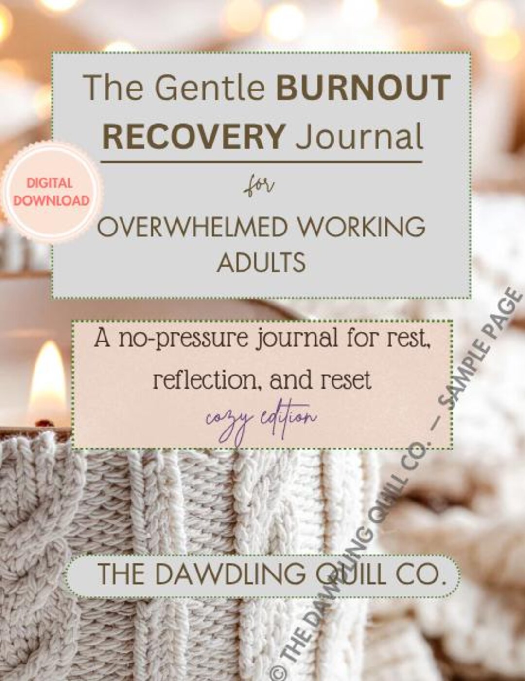 The Gentle Burnout Recovery Journal – Cozy Edition | Printable Journal ...