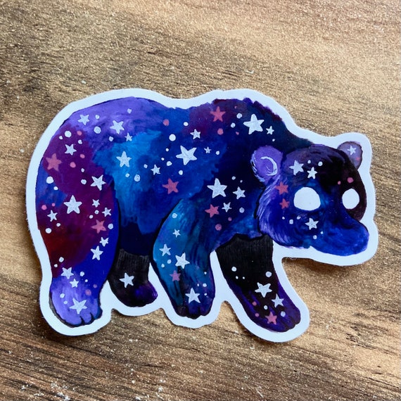 Starry Bear Ursa Major Constellation Large Vinyl Sticker - Etsy