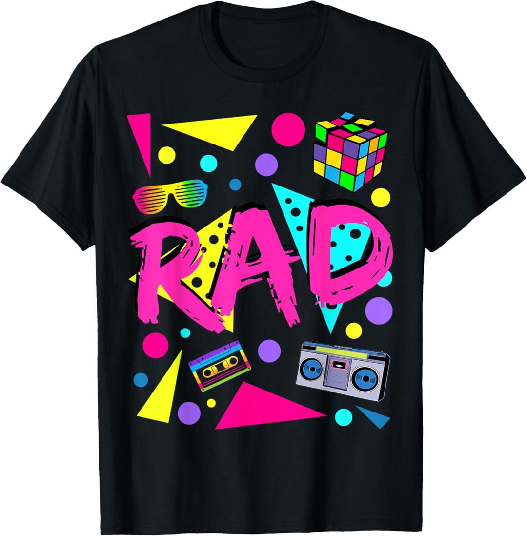 New 1980s Vintage Radio and Rubic Rap Costume Party Tee Unisex T-shirt ...