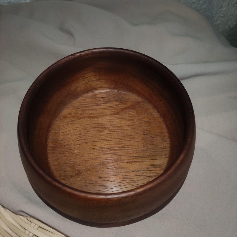 Hand Turned Iroko Wood Bowl, African Teak Decorative Dish - Etsy