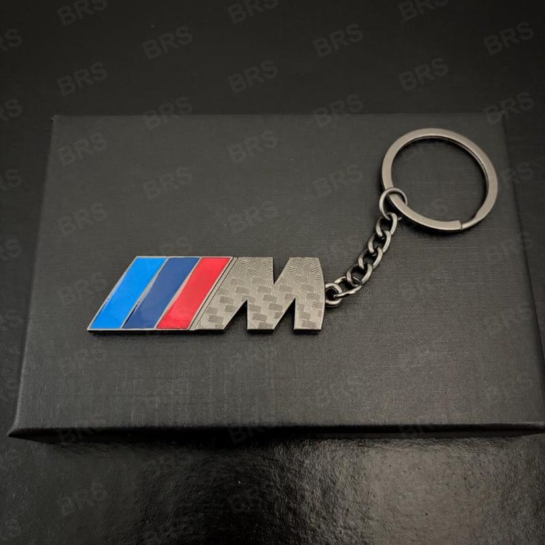 BMW M Carbon Gunmetal Metal Keychain – BMW Motorsport Keychain 1 3 5 ...