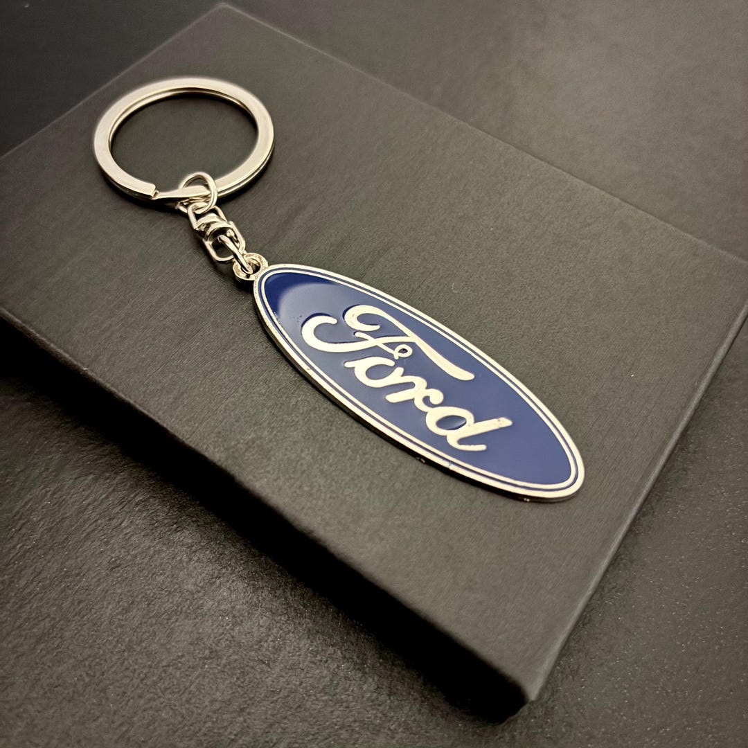 Ford Metal Keychain Blue Logo – Ford Car Key Ring Accessory for Focus ...