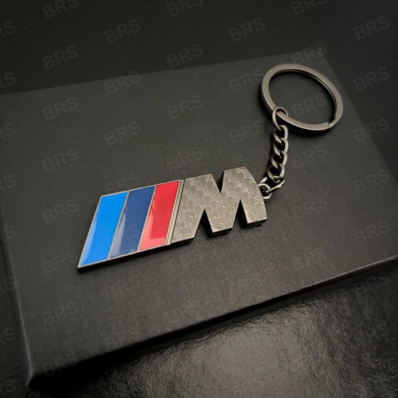 BMW M Carbon Gunmetal Metal Keychain – BMW Motorsport Keychain 1 3 5 ...
