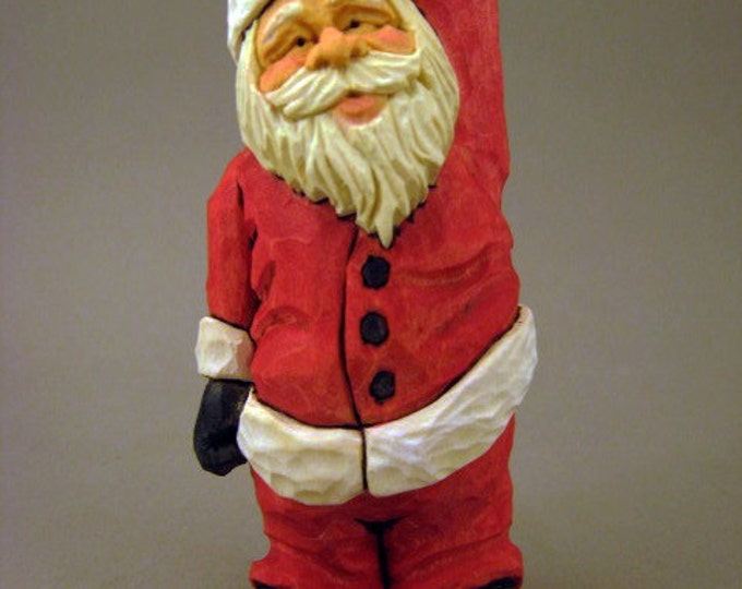 Wood Carved Santa Waving - Etsy