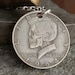 Carved Skull Coin Pendant W/ 20 Stainless Necklace John F Kennedy 1964 ...