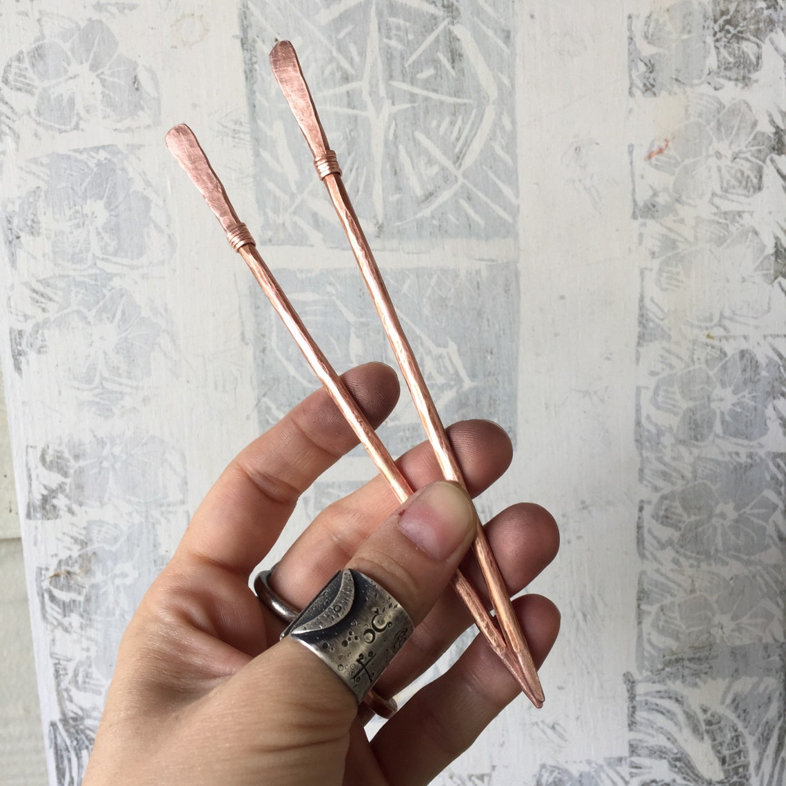 Solid Copper 9 Chopstick Set Custom Made Metal Dining - Etsy