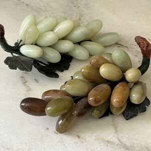 1950’s Mid Century Onyx / Agate Stone Grape Bunches - Vintage Thanksgiving / Christmas Holiday ...