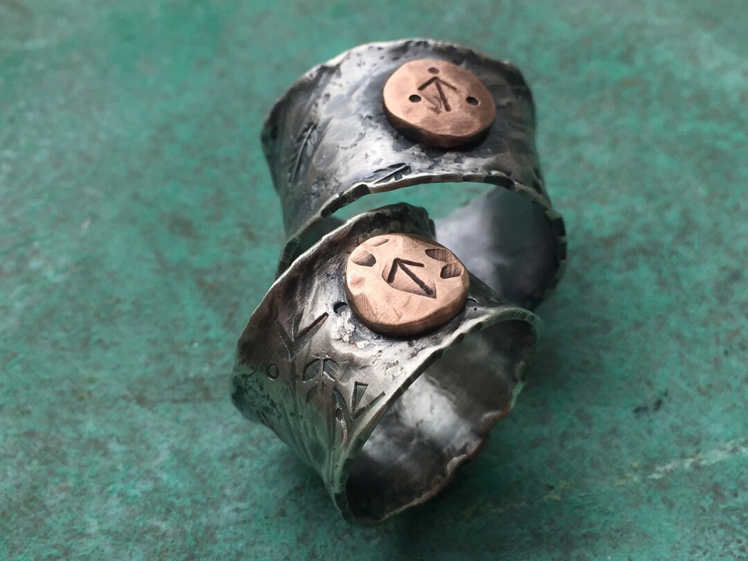 Tiwaz Viking Warrior Rune Ring - Sterling Silver Custom Wedding Band ...