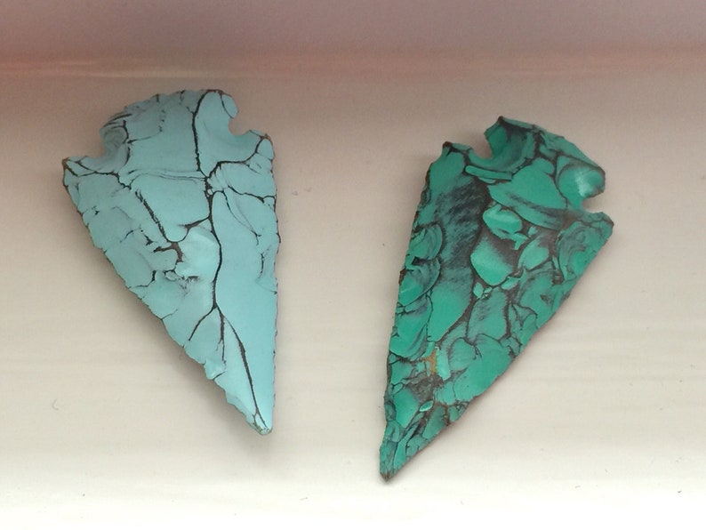 Tribal Turquoise Arrowhead Necklace Copper Wire Wrapped - Etsy