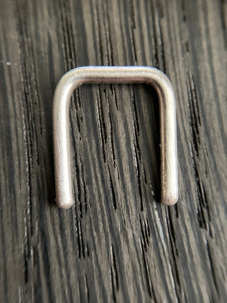 16g Gauge Septum Staple Retainer Square Nose Ring .925 - Etsy