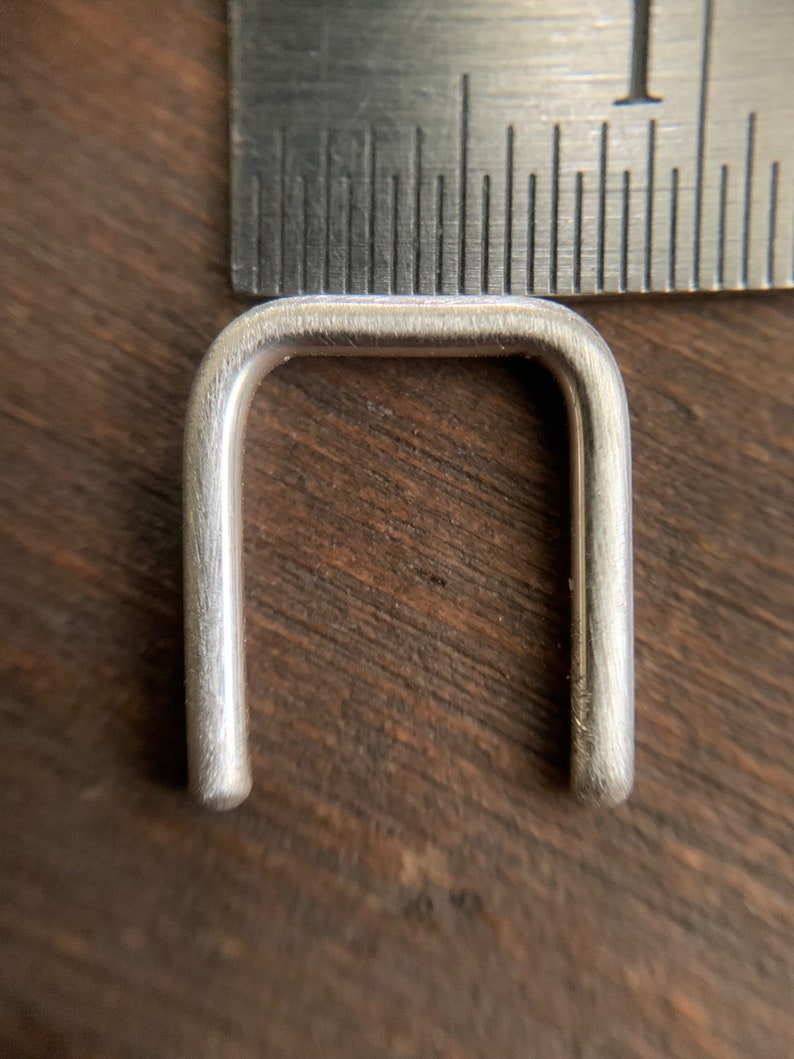 16g Gauge Septum Staple Retainer Square Nose Ring .925 - Etsy