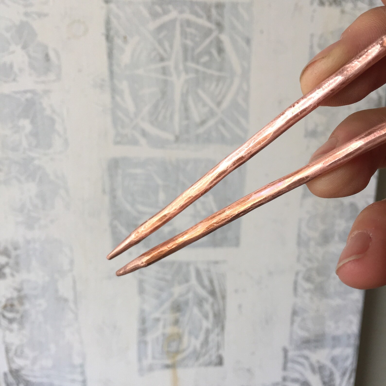 Solid Copper 9" Chopstick Set - Custom Made Metal Dining / Barware ...