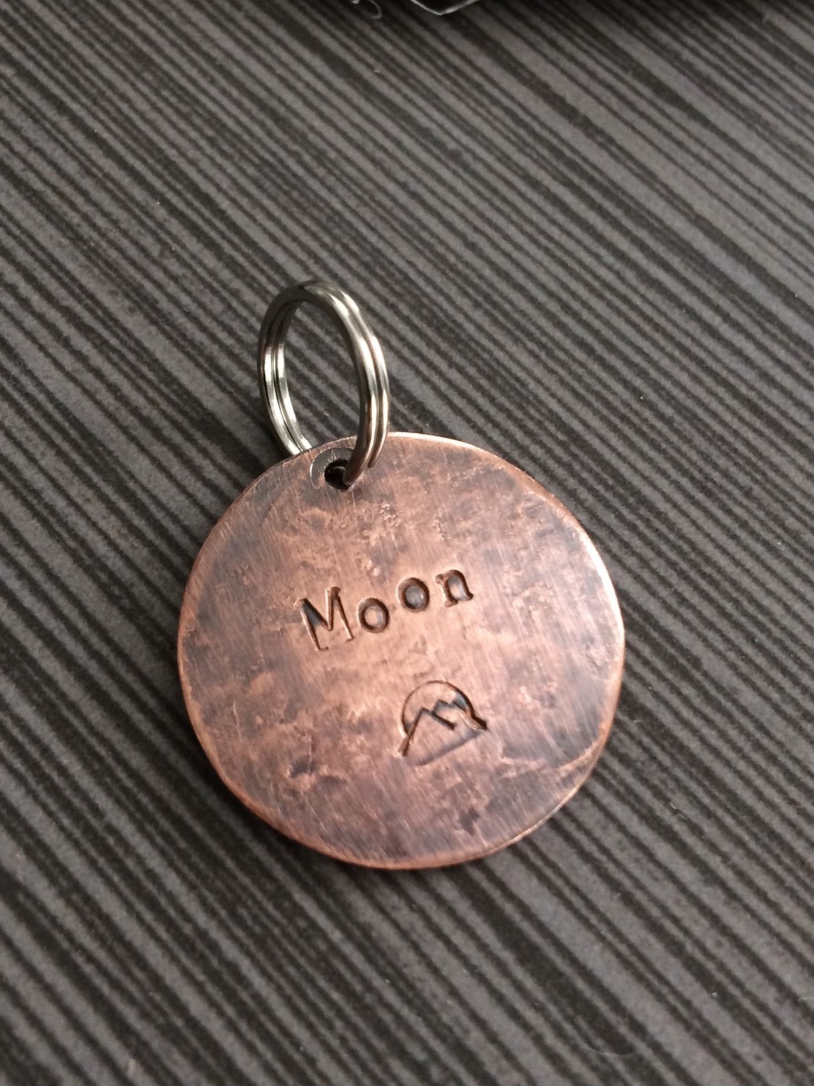 Rustic Copper Dog Tag 1 Round Pet ID or Nametag - Etsy