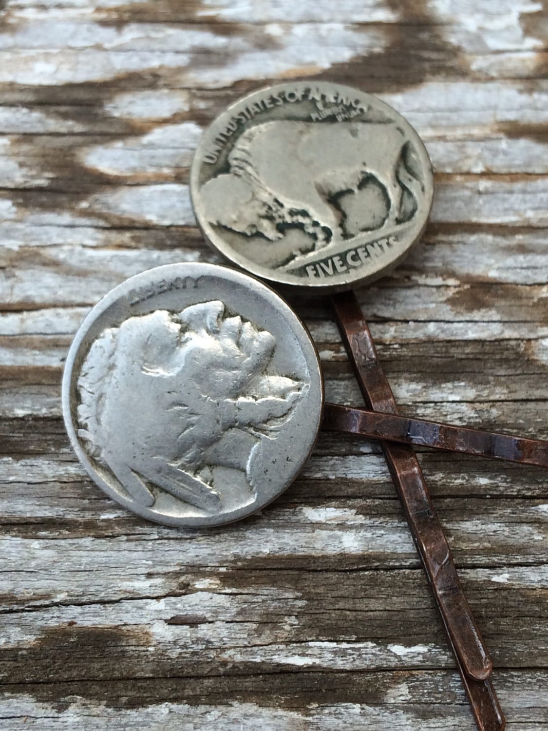 Vintage Coin Bobby Pins Unique Buffalo Nickel Hair Jewelry - Etsy