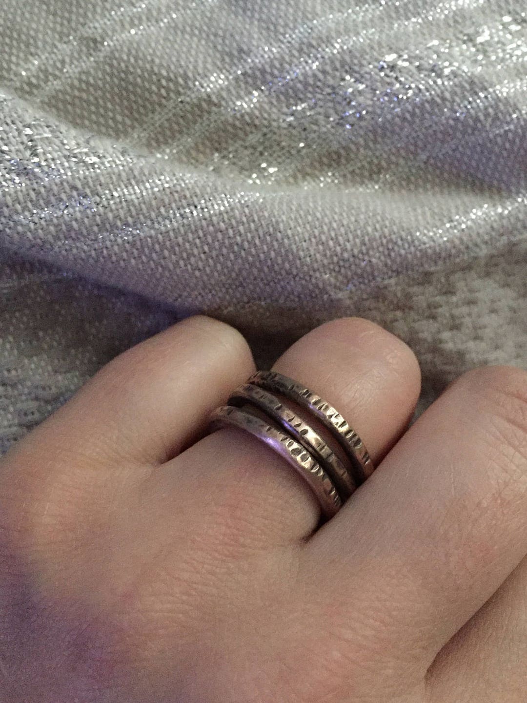 Simple Bronze Wedding Band - Custom Sized - Coiled and Textured Viking ...