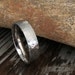 Peen Hammered Steel Ring Silver 5mm Surgical Stainless Wedding Band ...