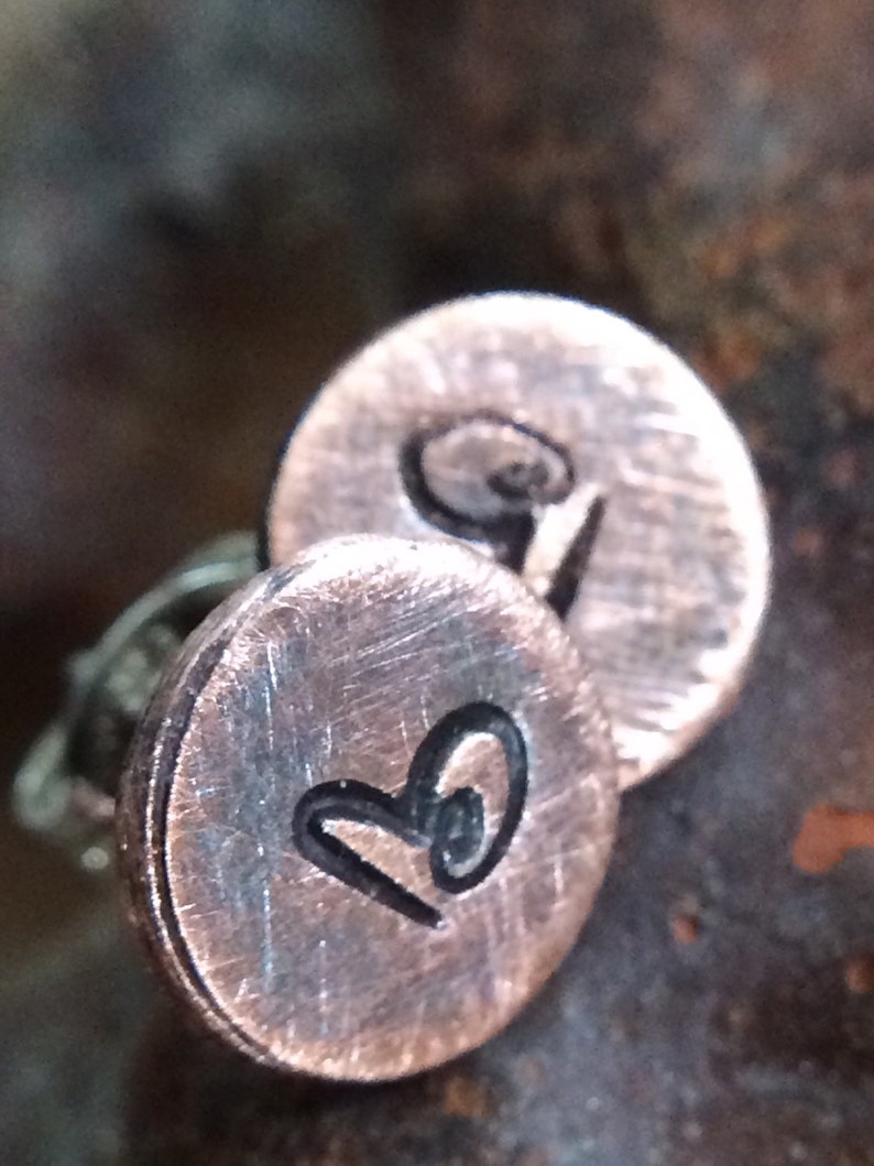 Rustic Copper Heart Studs 8mm Simple Everyday Sweetheart - Etsy