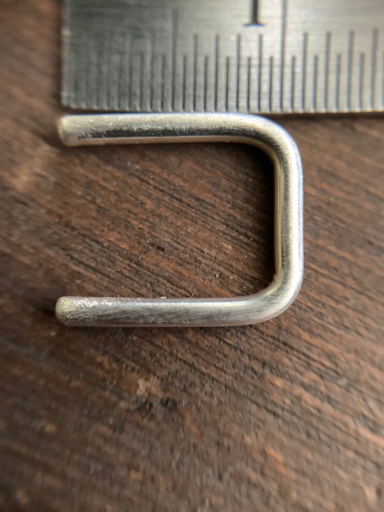 16g Gauge Septum Staple Retainer Square Nose Ring .925 - Etsy