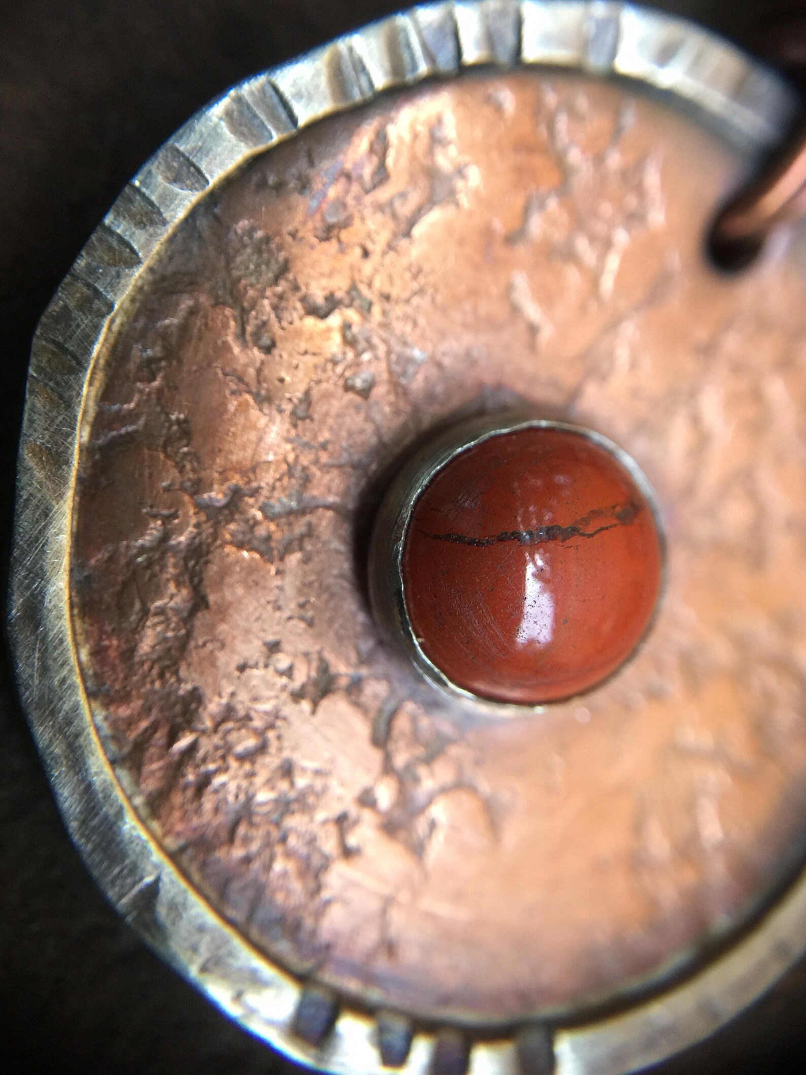 Red Jasper Viking Warrior Shield Pendant Mixed Metals Unisex | Etsy