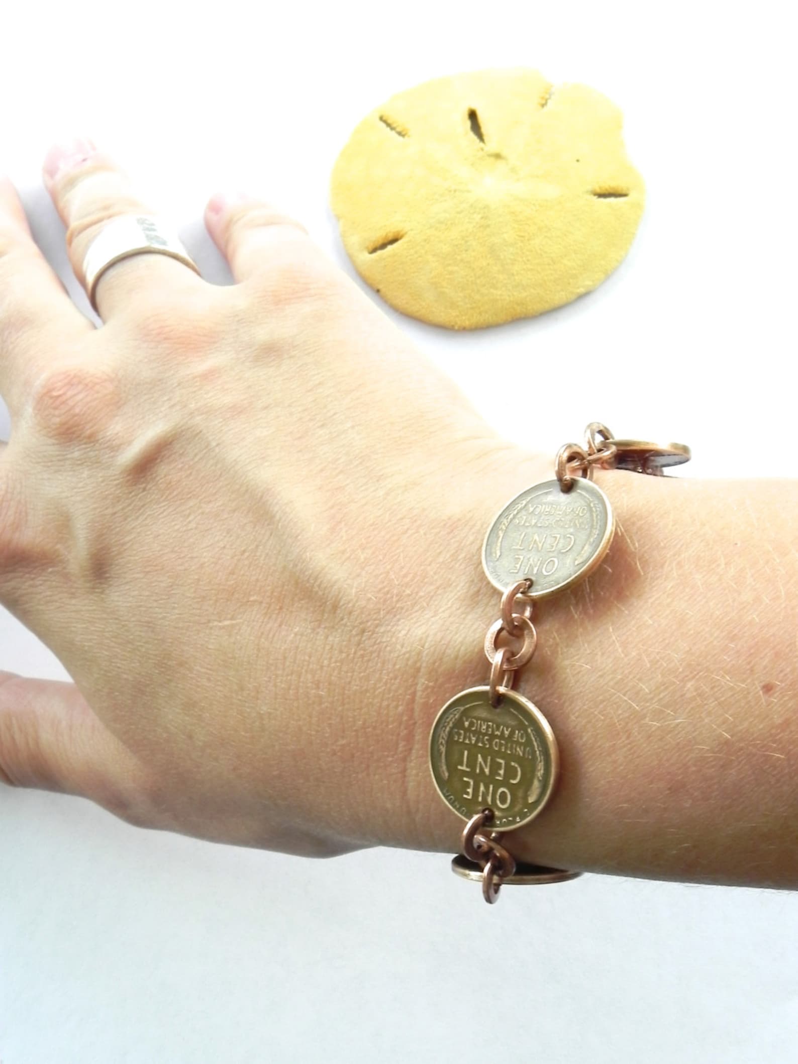 Copper Coin Bracelet Wheat Penny Bracelet Coin Jewelry | Etsy