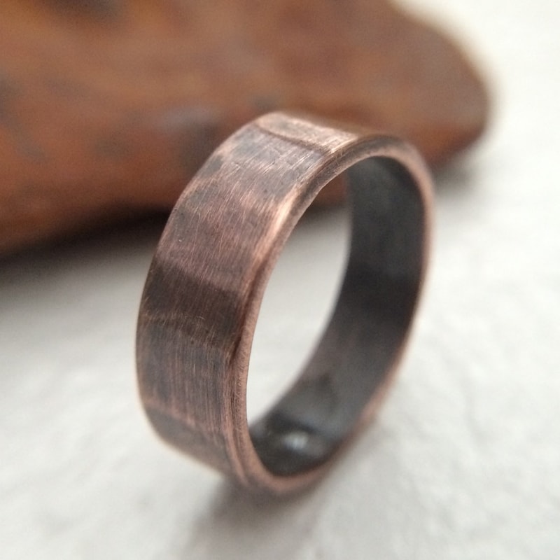 Rustic Wedding Ring - Etsy