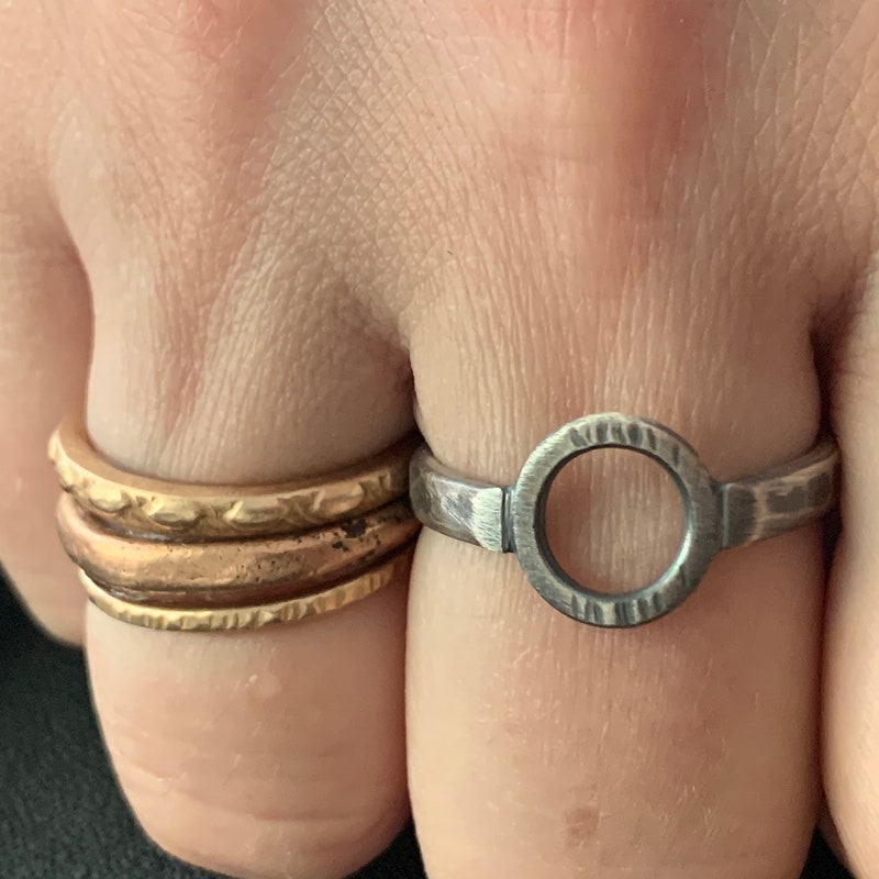 Silver Circle Ring - Etsy
