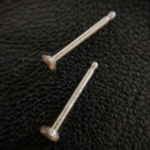 Tiny 2mm Copper Studs W/ Sterling Silver Post - Custom Sized Small Flat ...