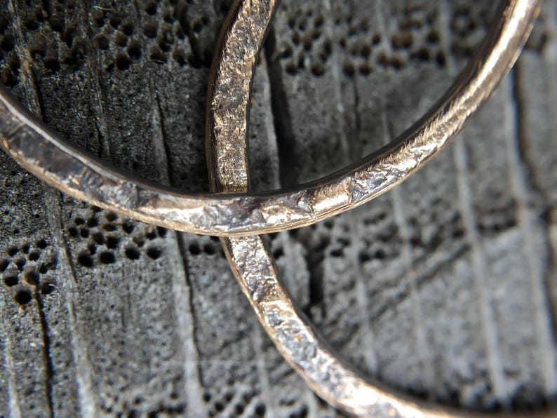 Simple Minimalist 18g or 20g Rustic Gold Continuous Hoop Earring ...