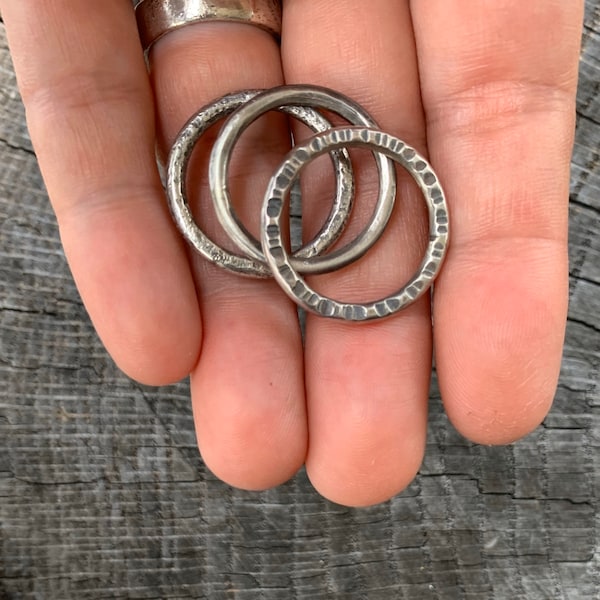 Rustic Silver Ring - Etsy