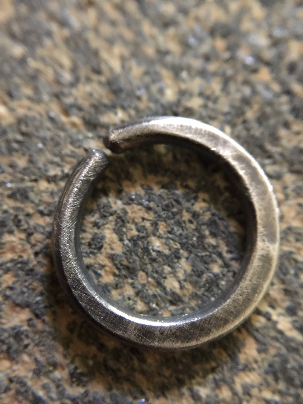 14g Gauge Rustic or Polished Sterling Silver 10mm Continuous | Etsy